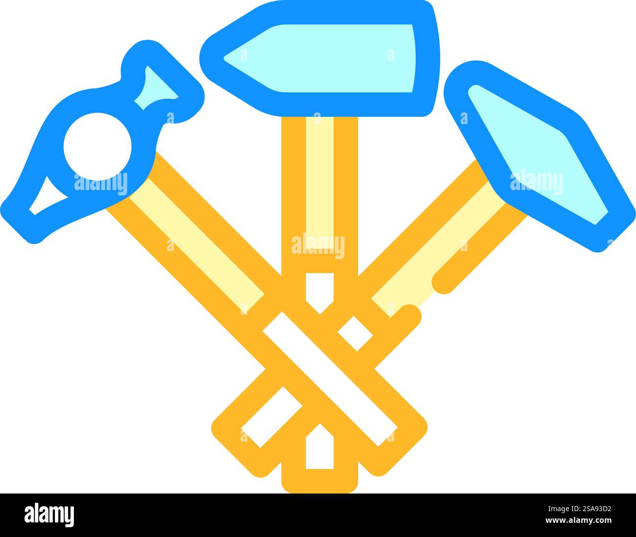 hammer blacksmith metal color icon vector. hammer blacksmith metal sign ...