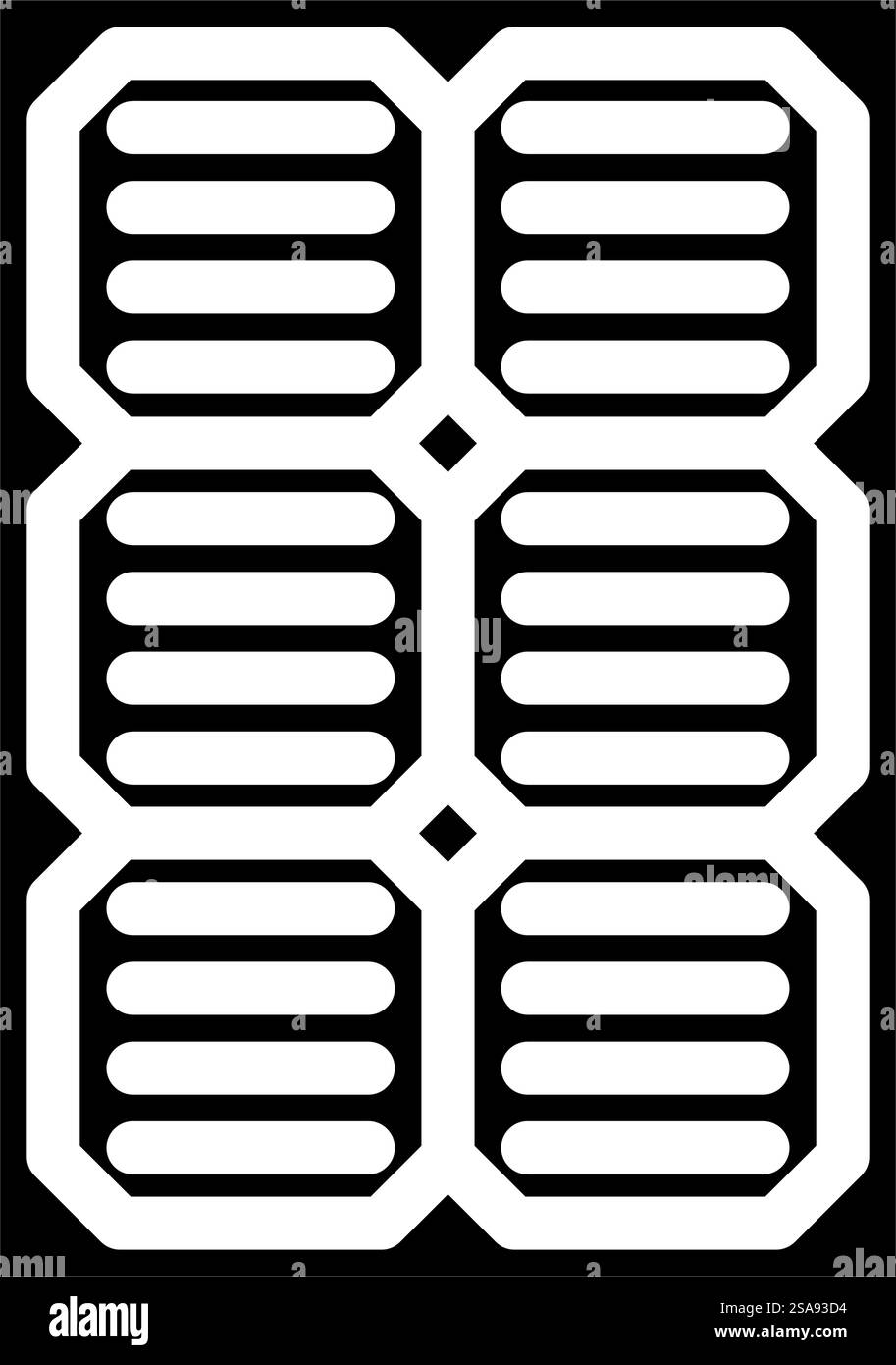 module solar panel glyph icon vector. module solar panel sign. isolated ...