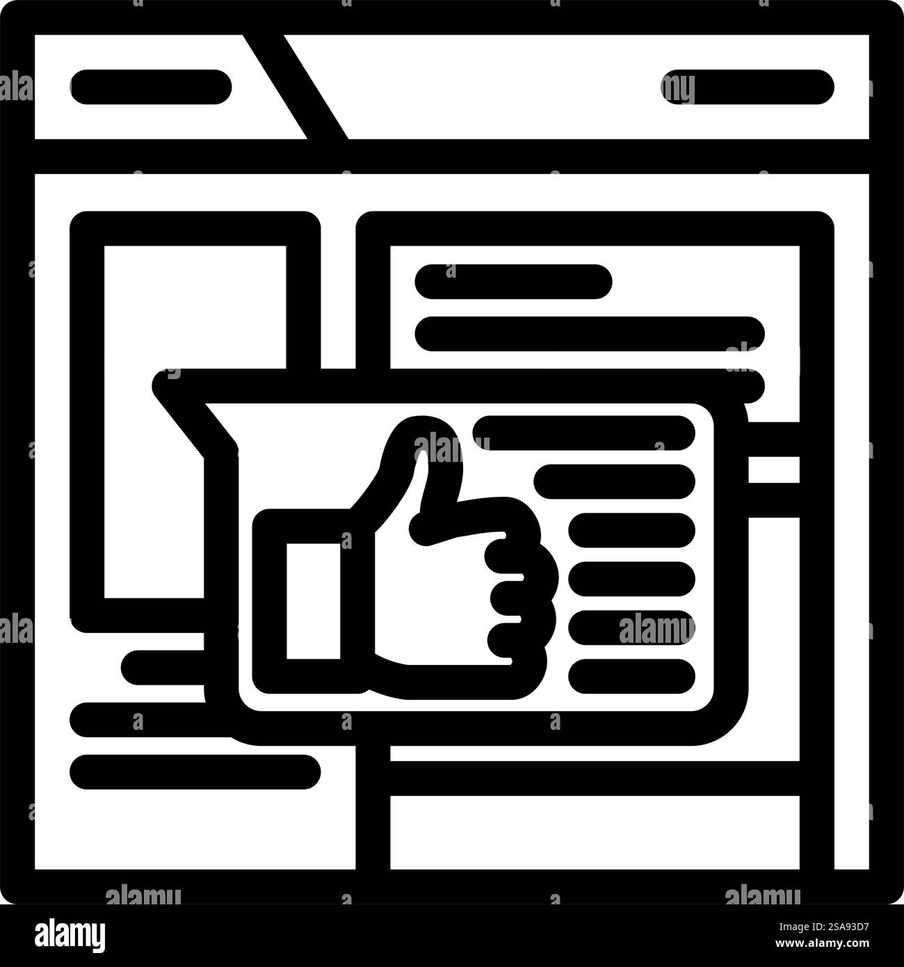 design critique ux ui line icon vector. design critique ux ui sign ...