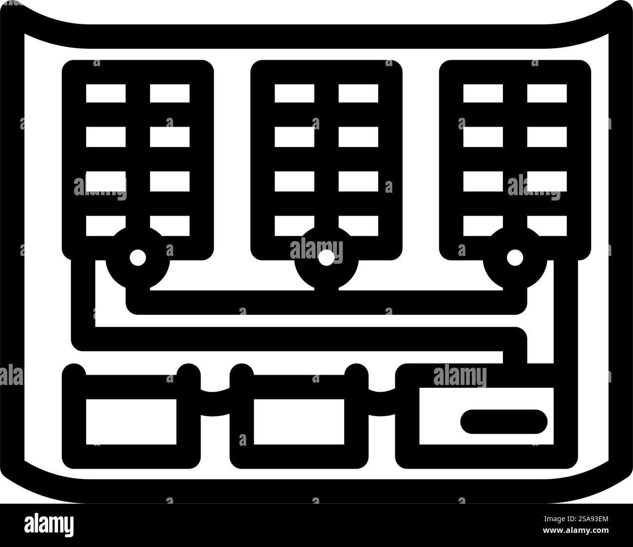 panel installation solar line icon vector. panel installation solar ...