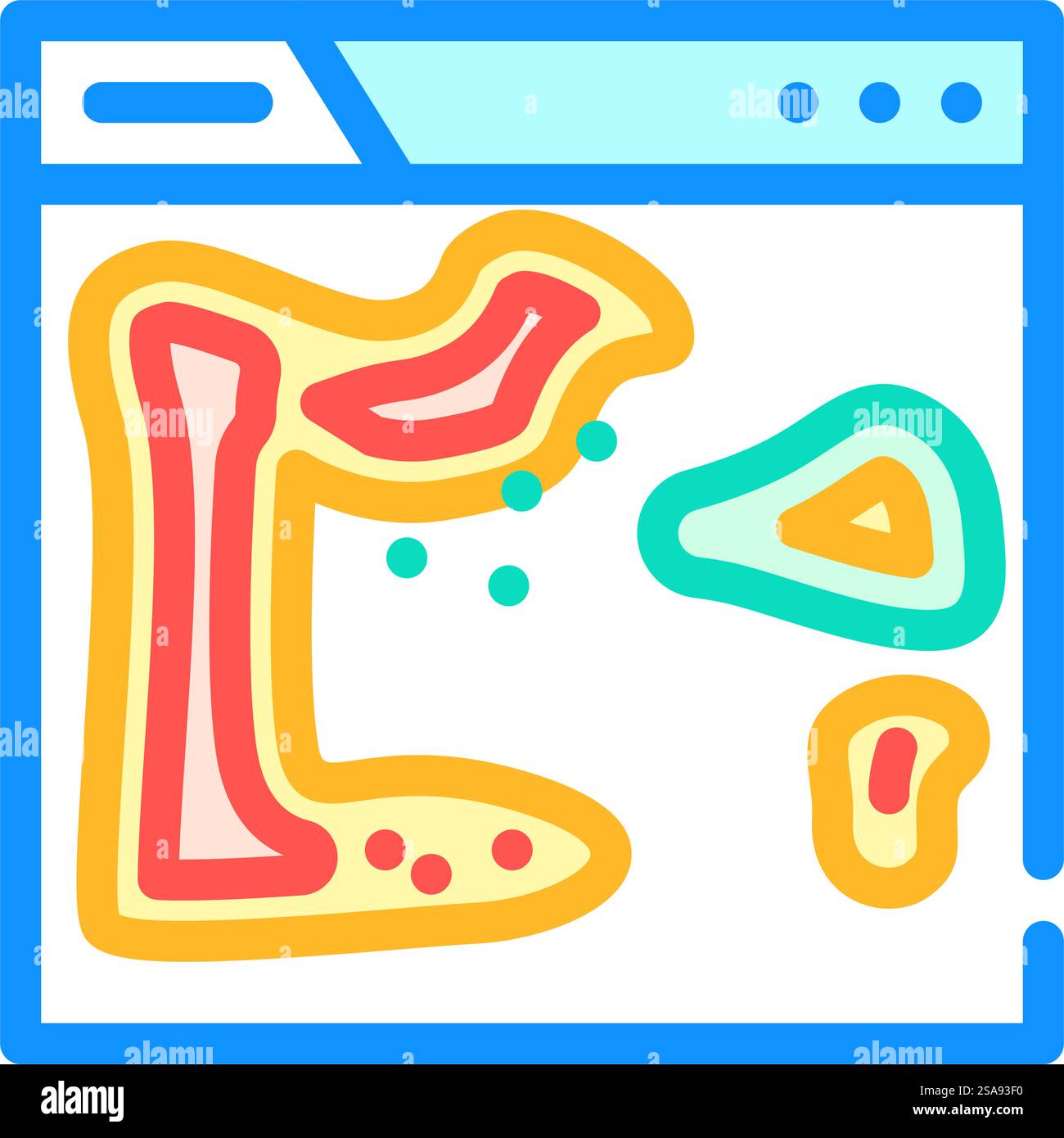 heatmap ux ui design color icon vector. heatmap ux ui design sign. isolated symbol illustration ...