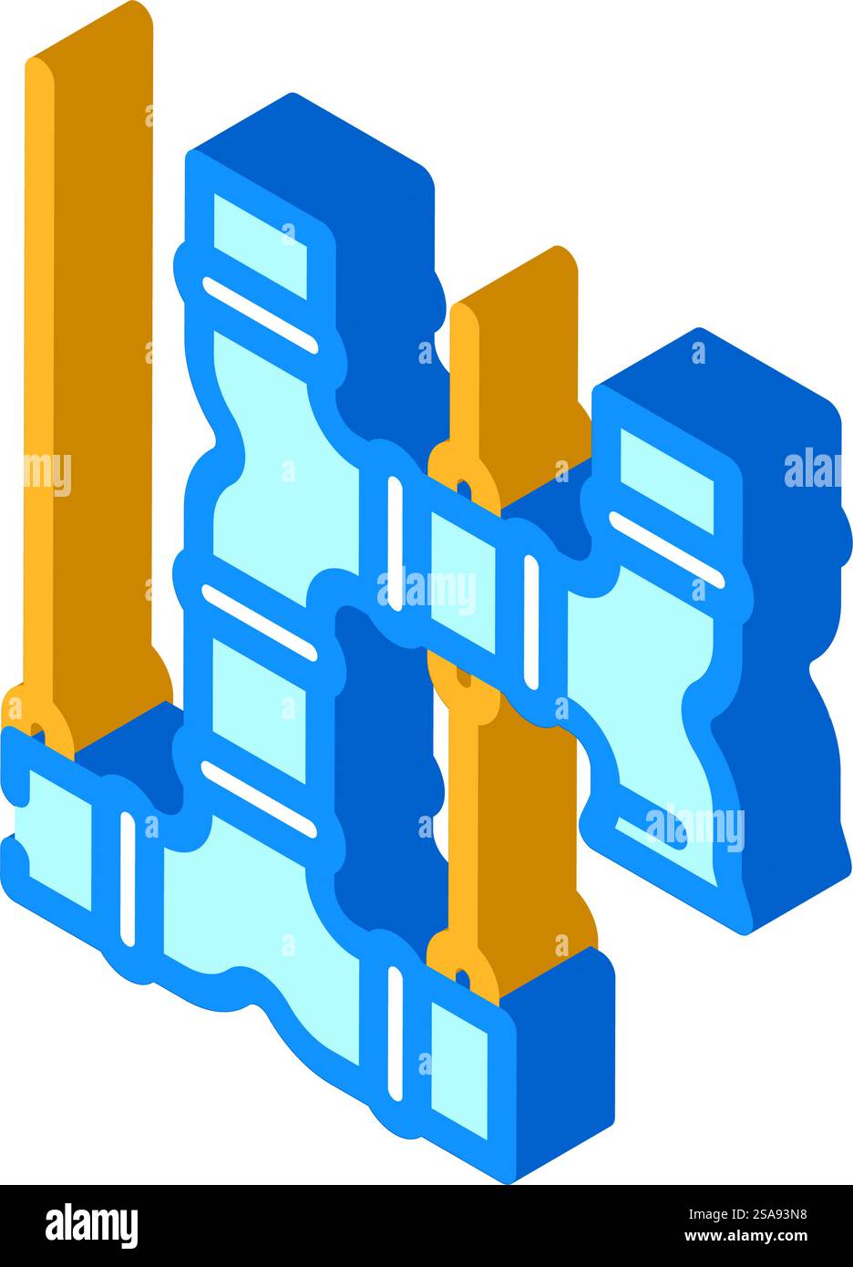 ventilation ducts isometric icon vector. ventilation ducts sign ...