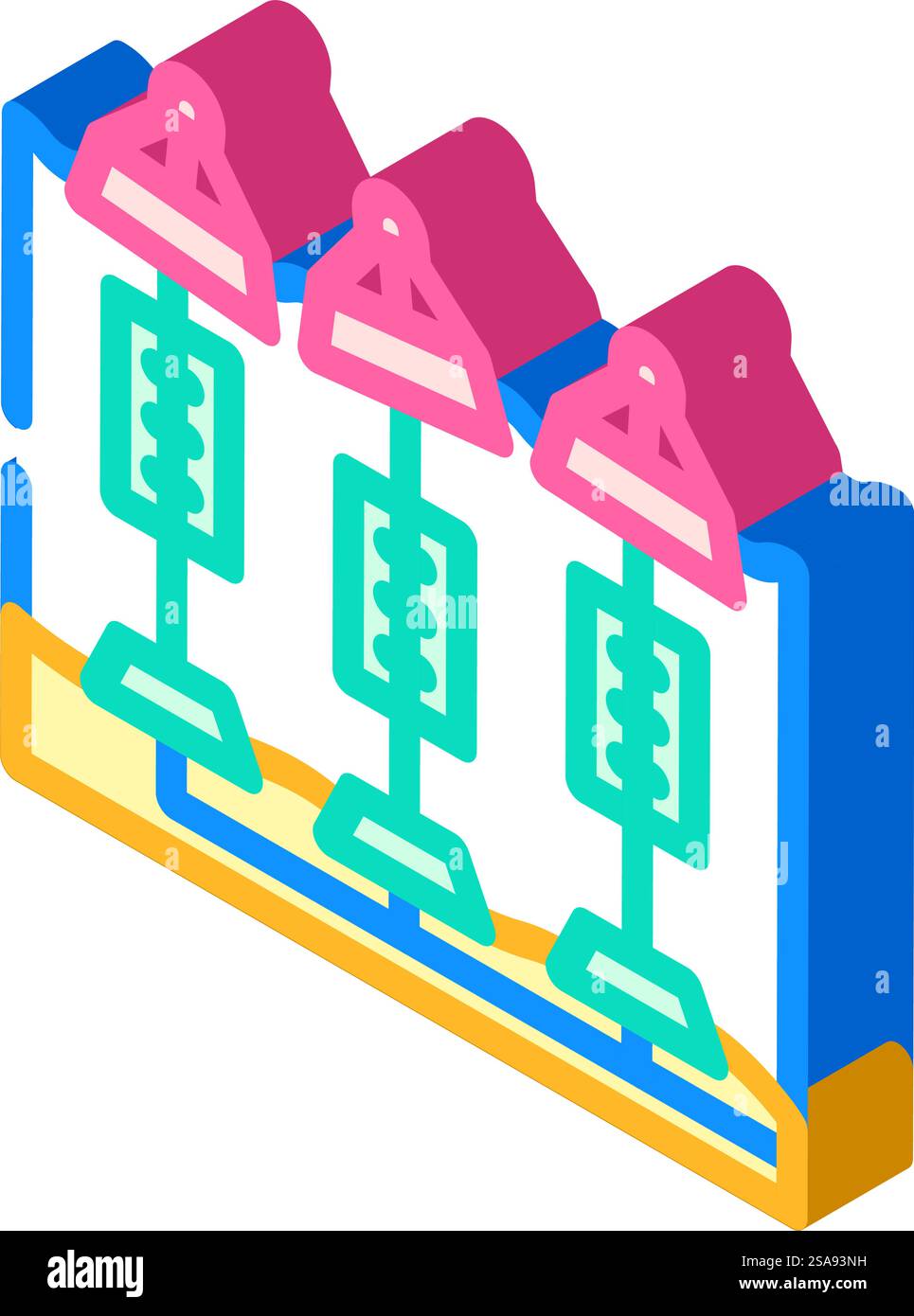 wave energy farm tidal power isometric icon vector. wave energy farm ...