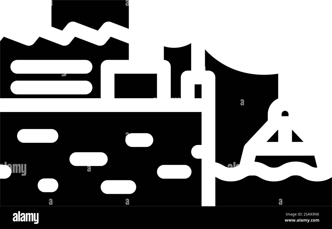 coastal power tidal power glyph icon vector. coastal power tidal power ...