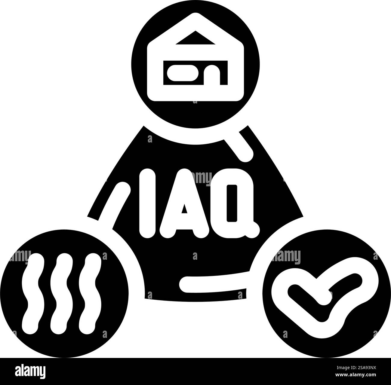 indoor air quality iaq glyph icon vector. indoor air quality iaq sign ...