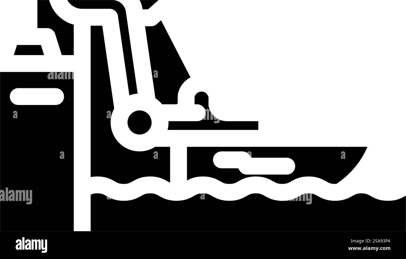 wave plant tidal power glyph icon vector. wave plant tidal power sign ...