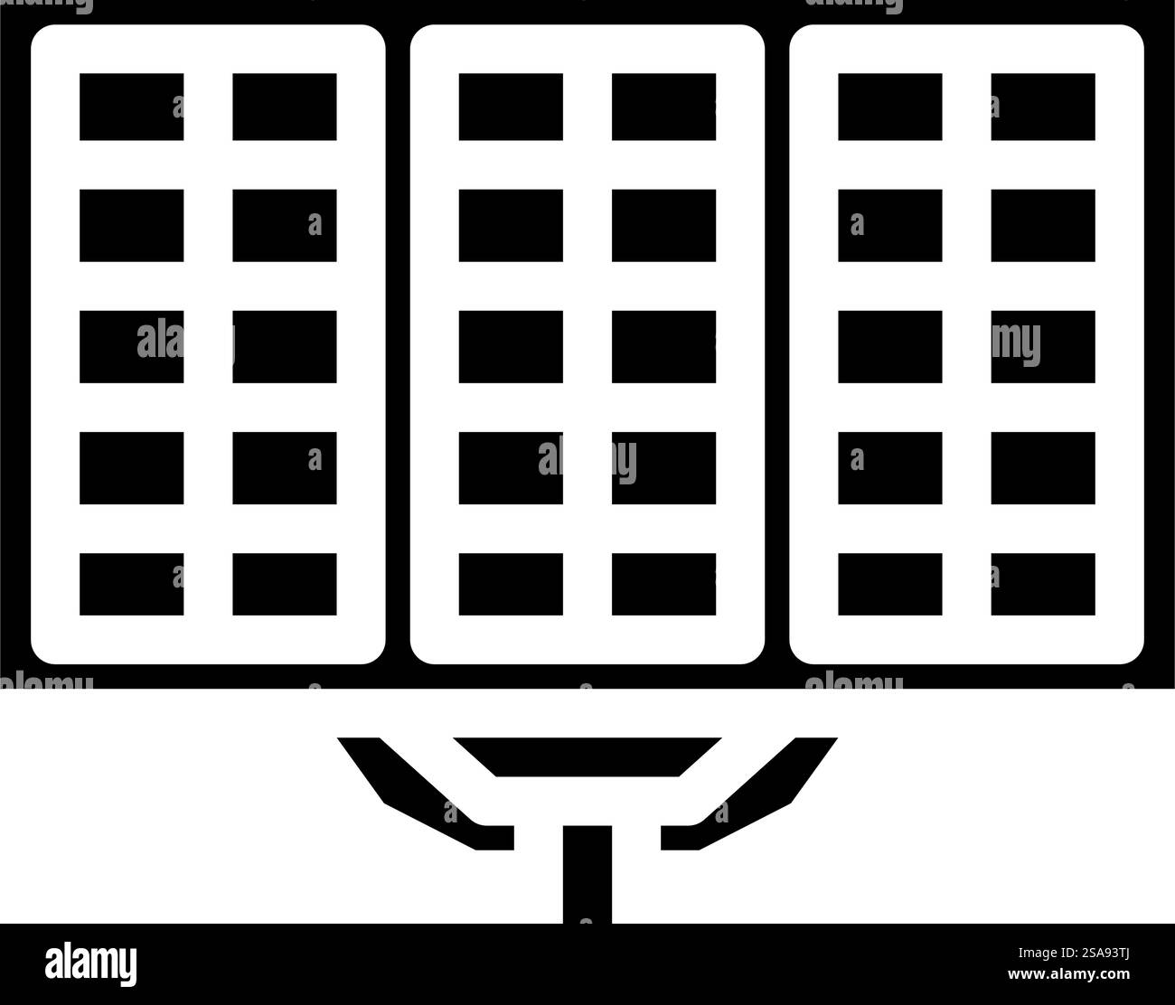 array solar panel glyph icon vector. array solar panel sign. isolated ...