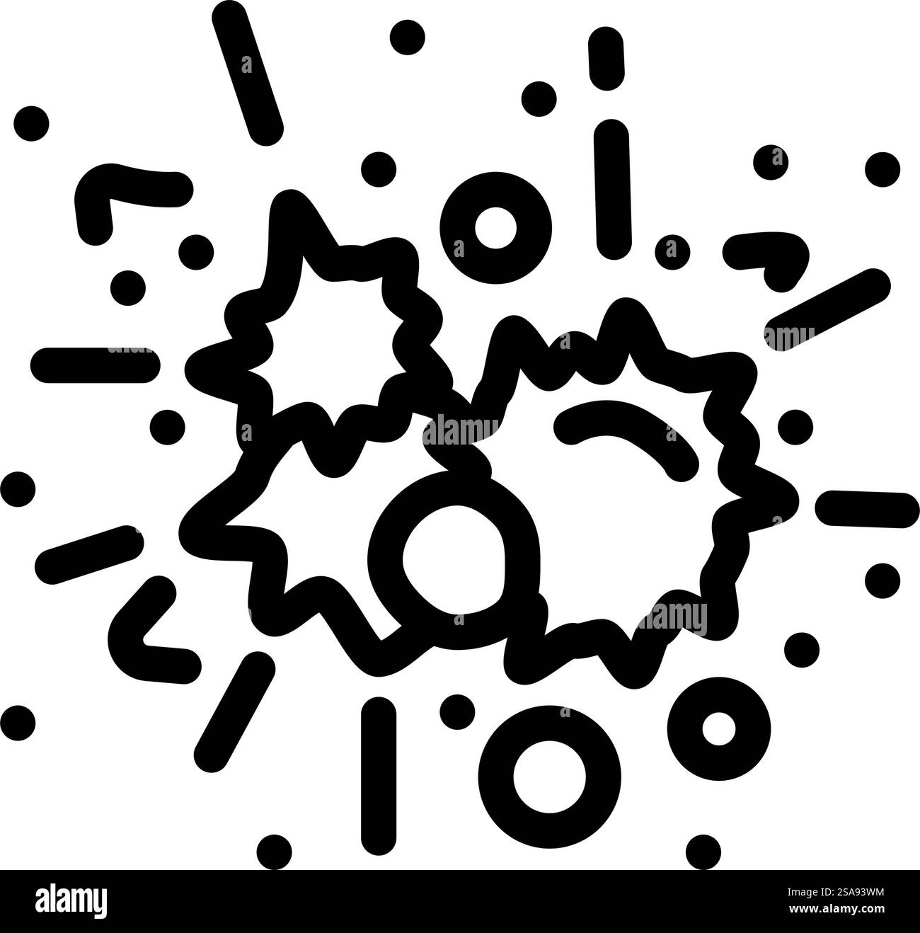 splatter paintball game line icon vector. splatter paintball game sign ...