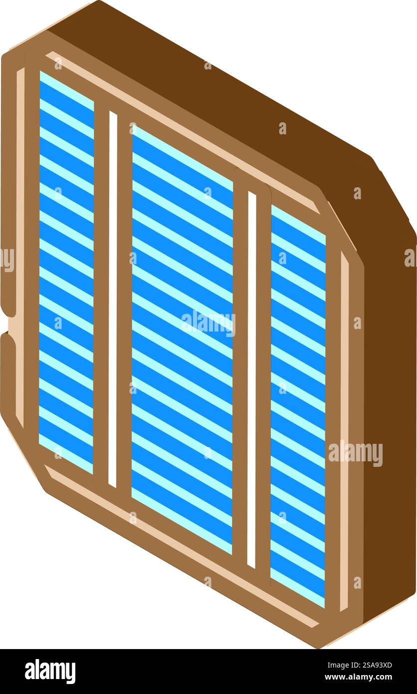 photovoltaic cells solar panel isometric icon vector. photovoltaic ...
