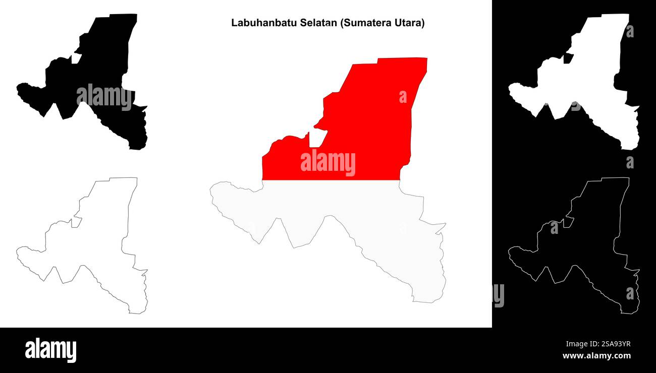 Labuhanbatu selatan vector map hi-res stock photography and images - Alamy