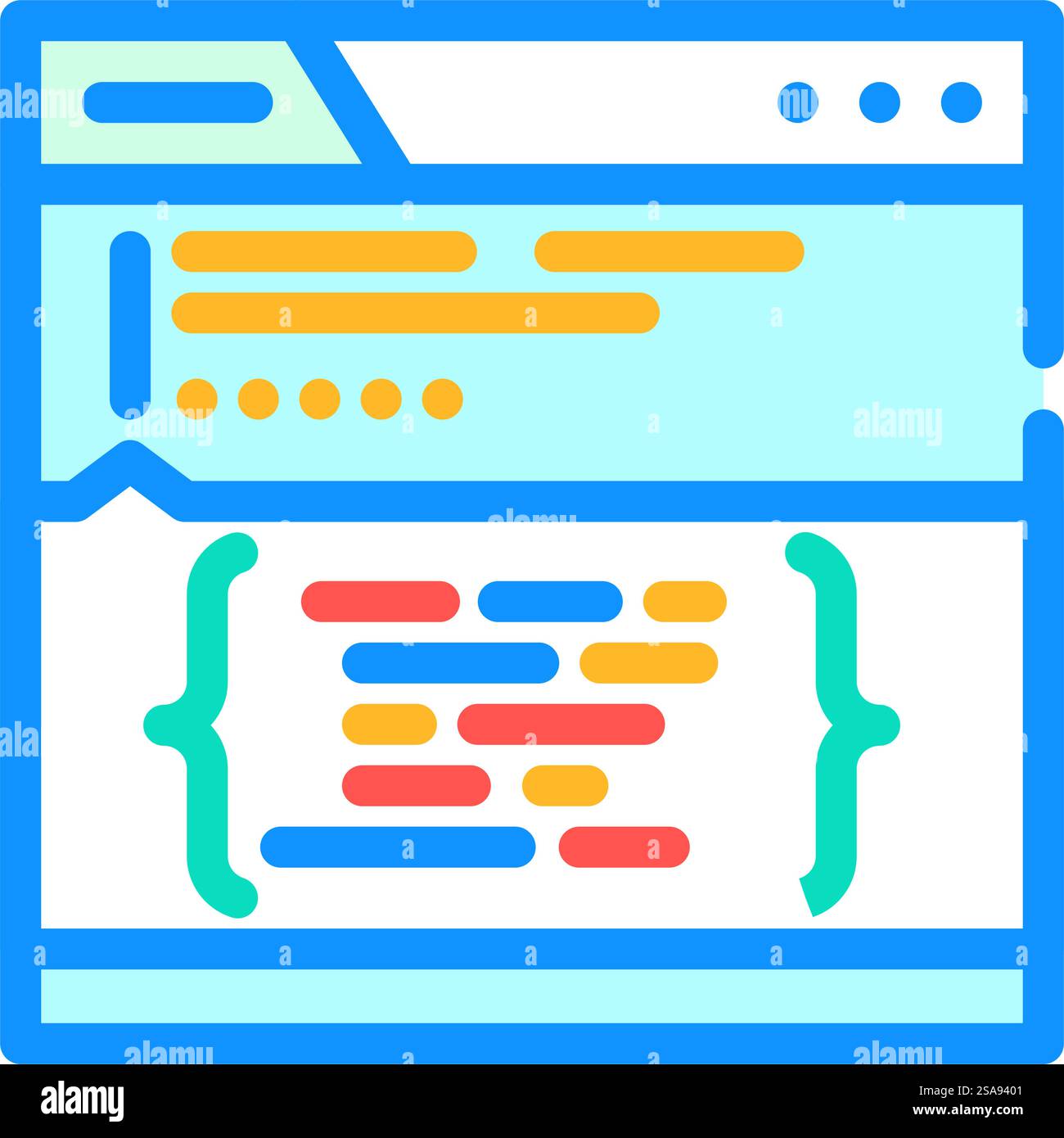 schema markup seo color icon vector. schema markup seo sign. isolated symbol illustration ...