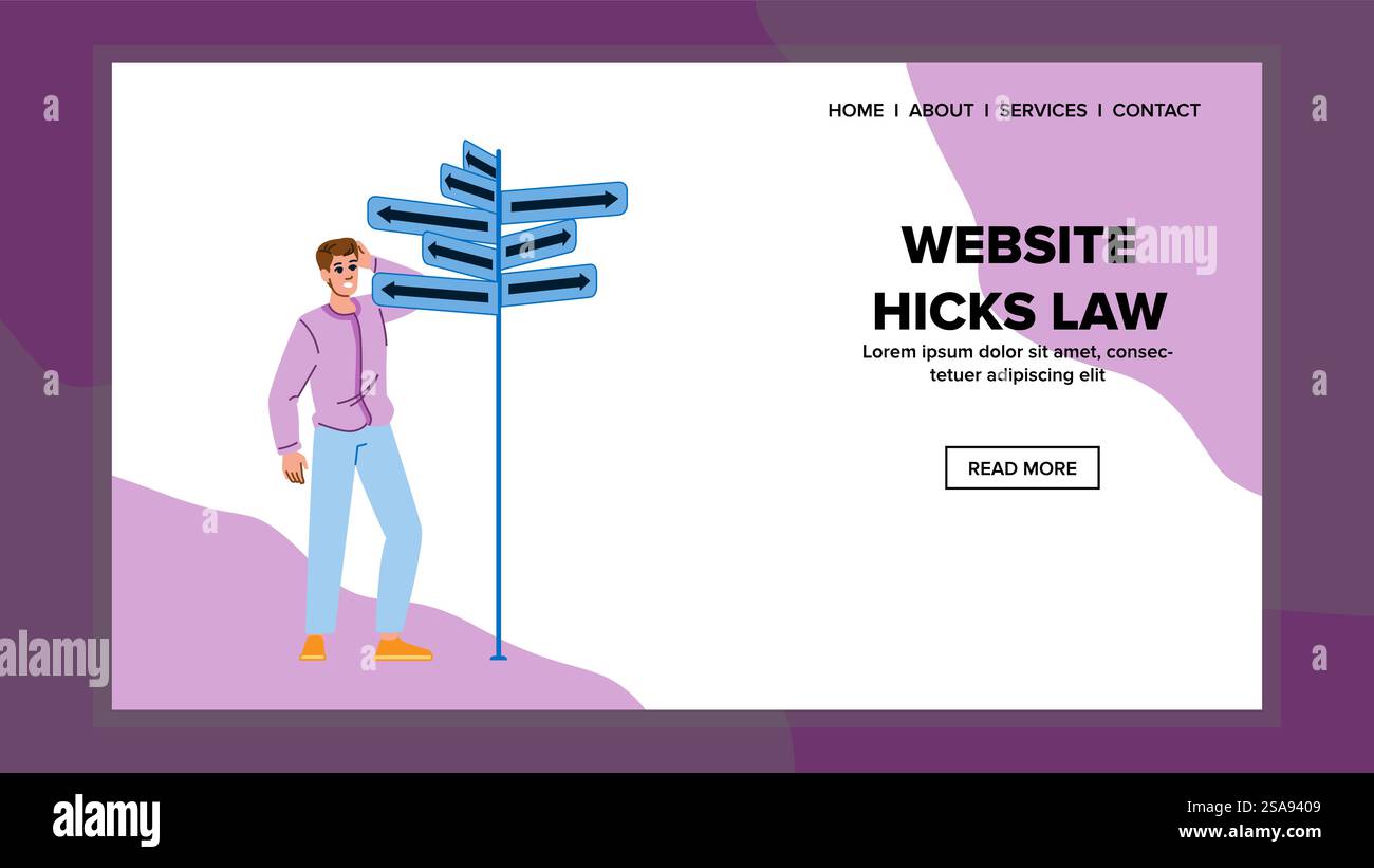 decision website hicks law vector. making overload, simplicity ...
