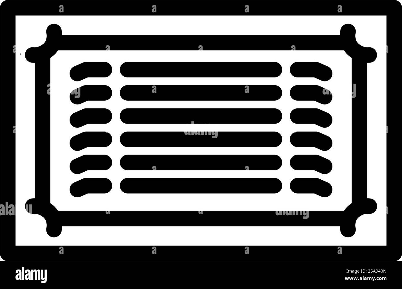 ventilation grille line icon vector. ventilation grille sign. isolated ...