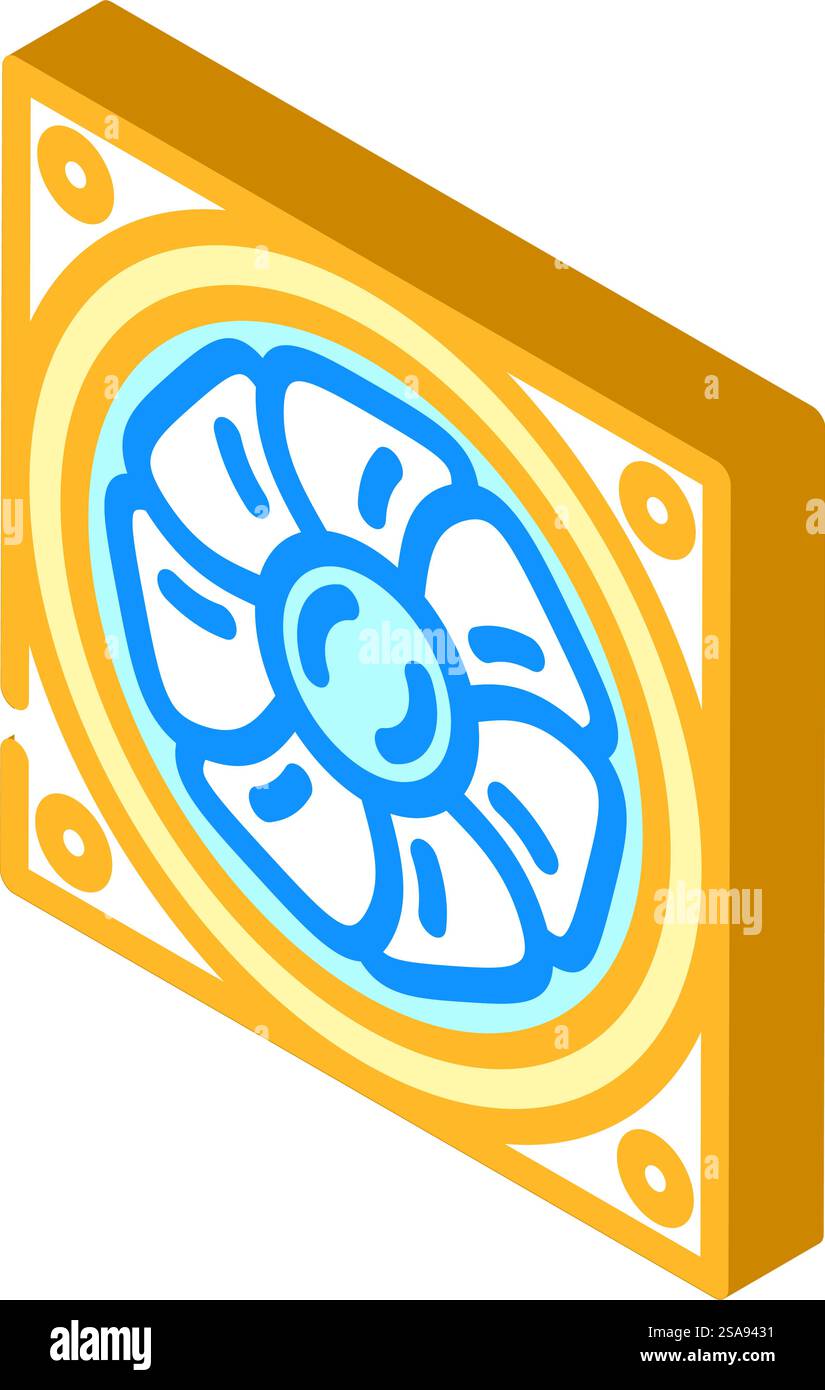 ventilation fan isometric icon vector. ventilation fan sign. isolated ...