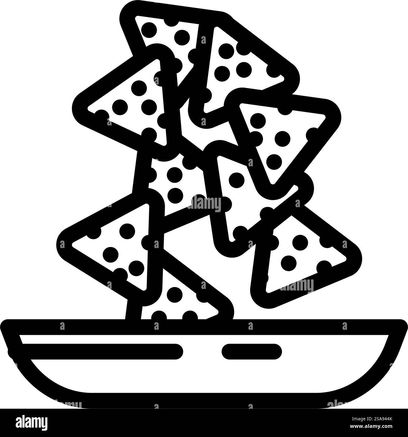nachos fast food line icon vector. nachos fast food sign. isolated ...
