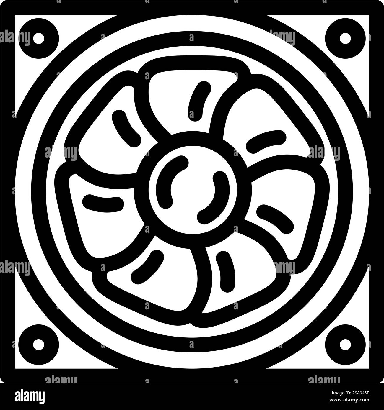 ventilation fan line icon vector. ventilation fan sign. isolated ...
