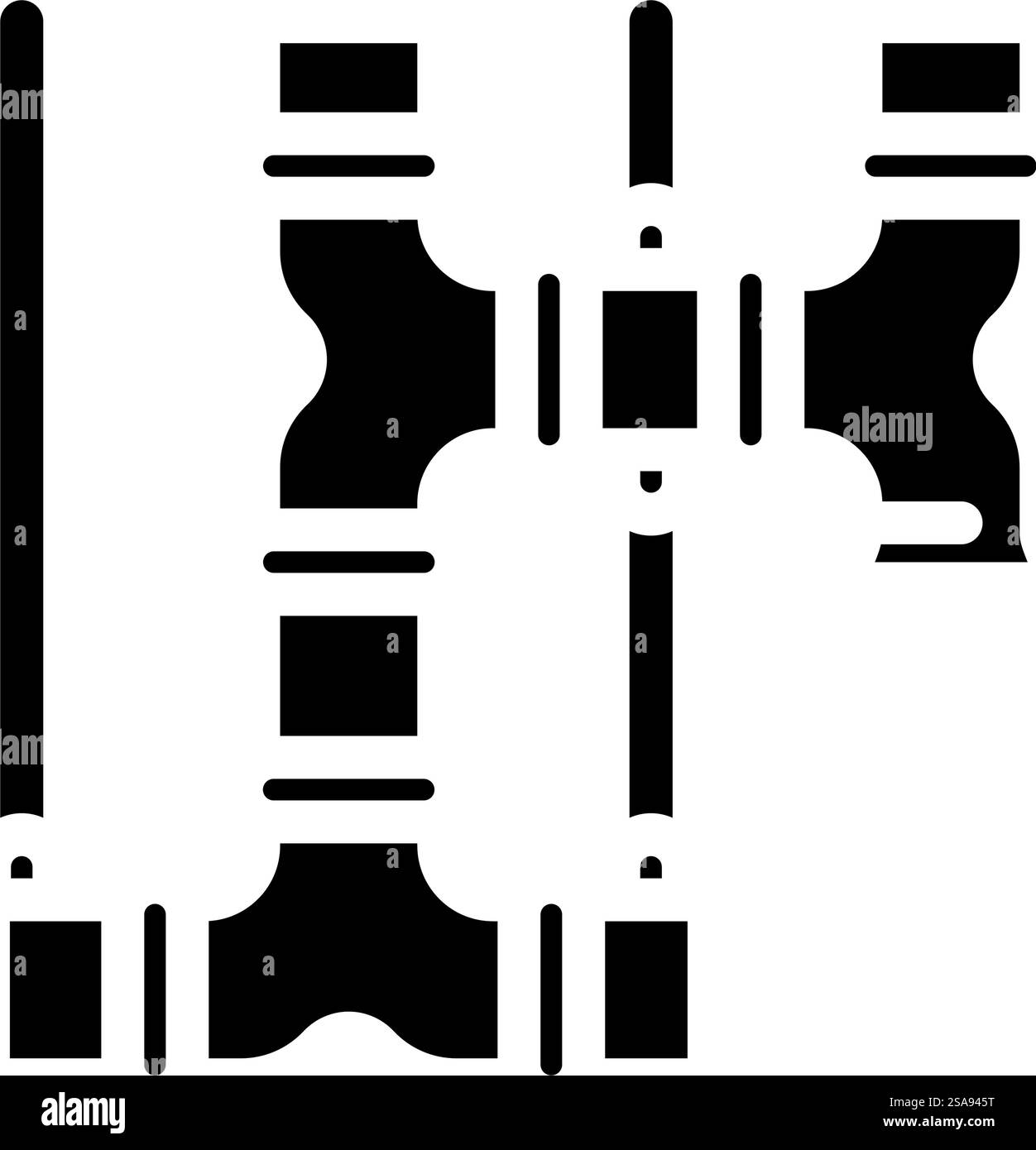 ventilation ducts glyph icon vector. ventilation ducts sign. isolated ...