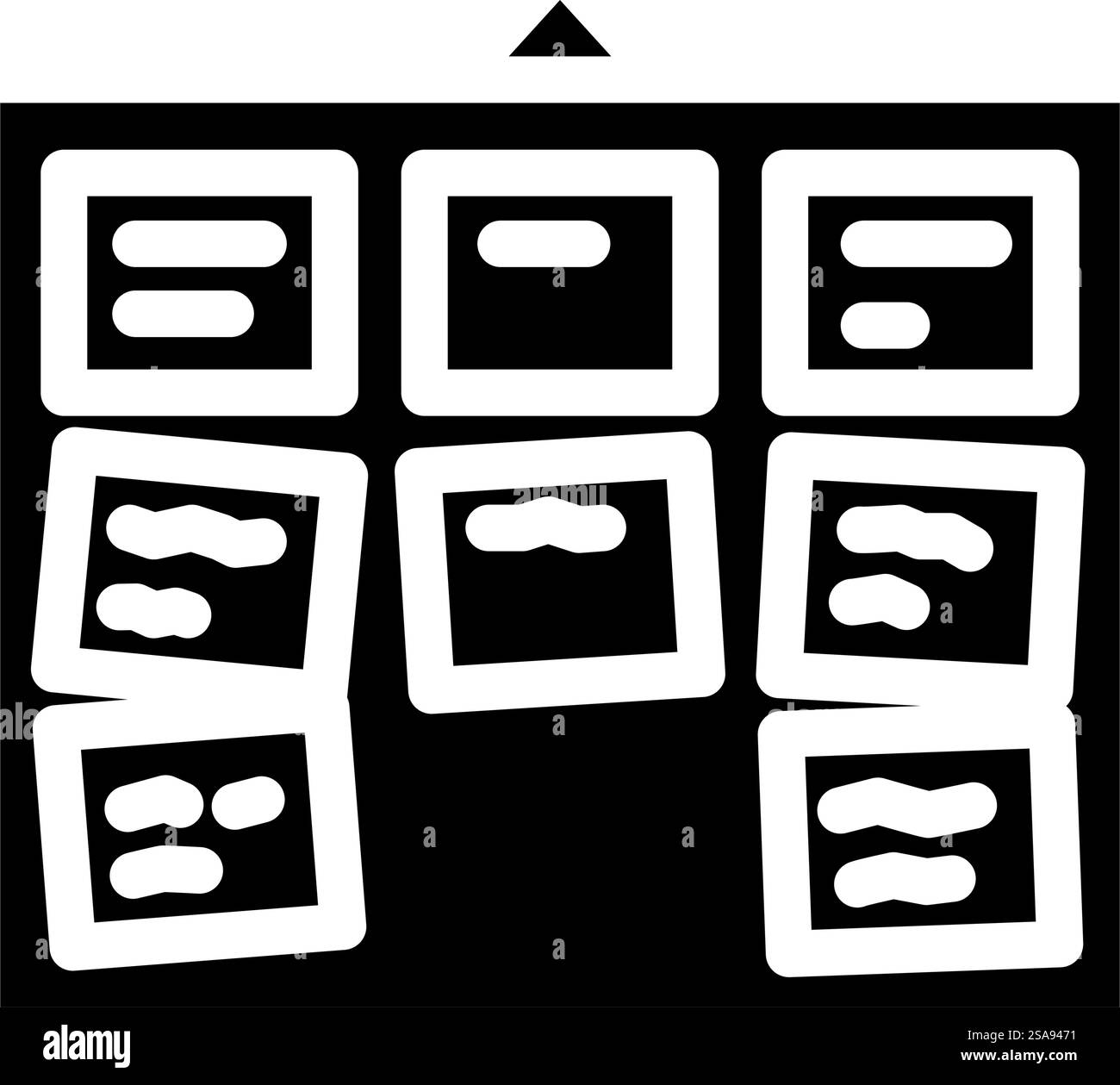 card sorting ux ui design glyph icon vector. card sorting ux ui design ...