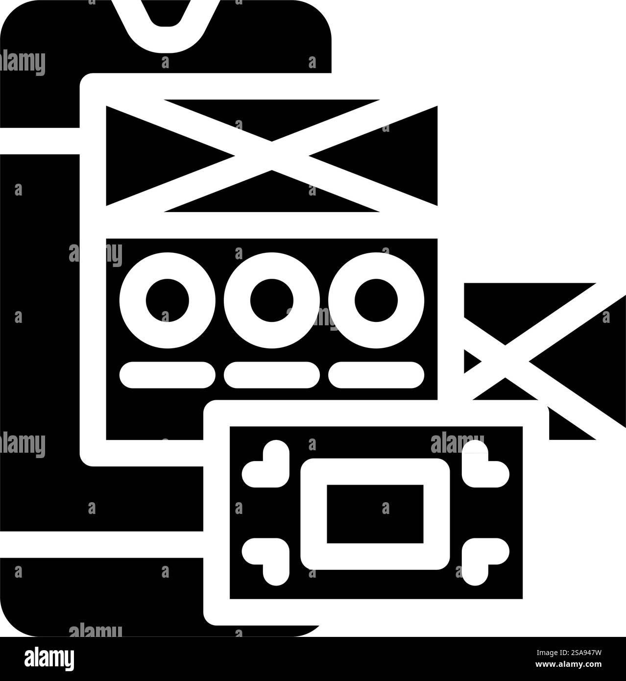 usability ux ui design glyph icon vector. usability ux ui design sign. isolated symbol ...