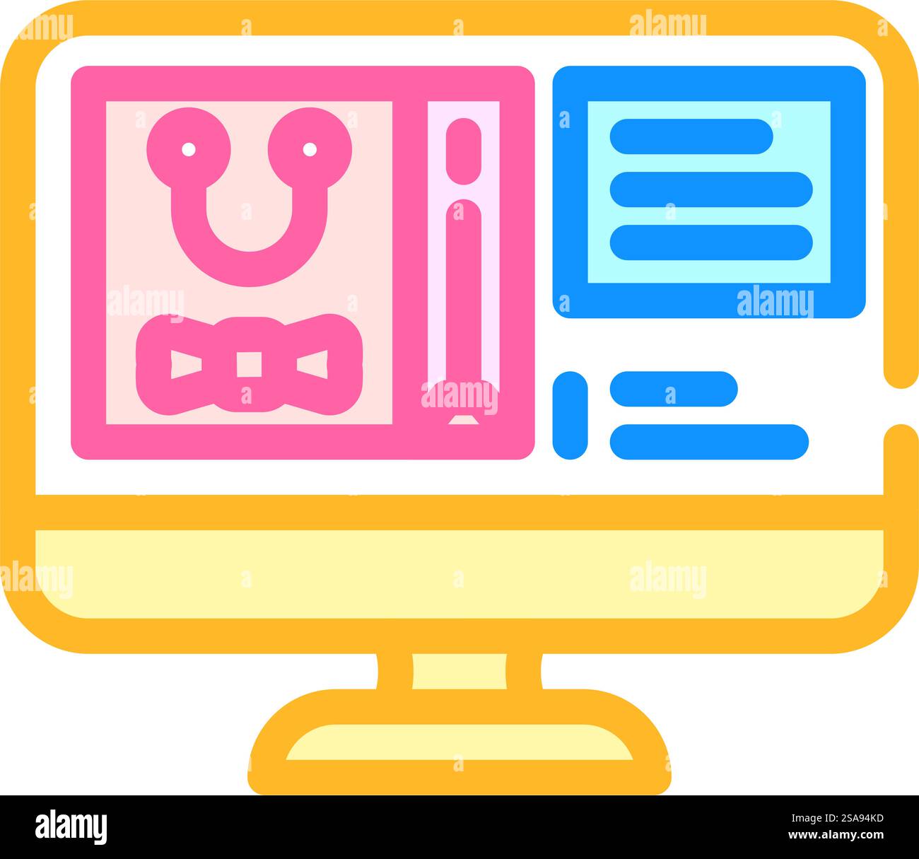 virtual swag bag color icon vector. virtual swag bag sign. isolated ...