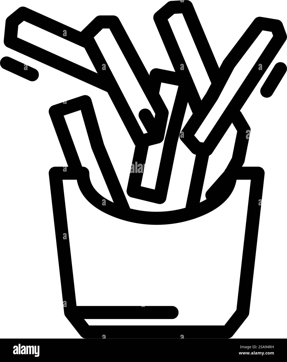 french fries fast food line icon vector. french fries fast food sign ...