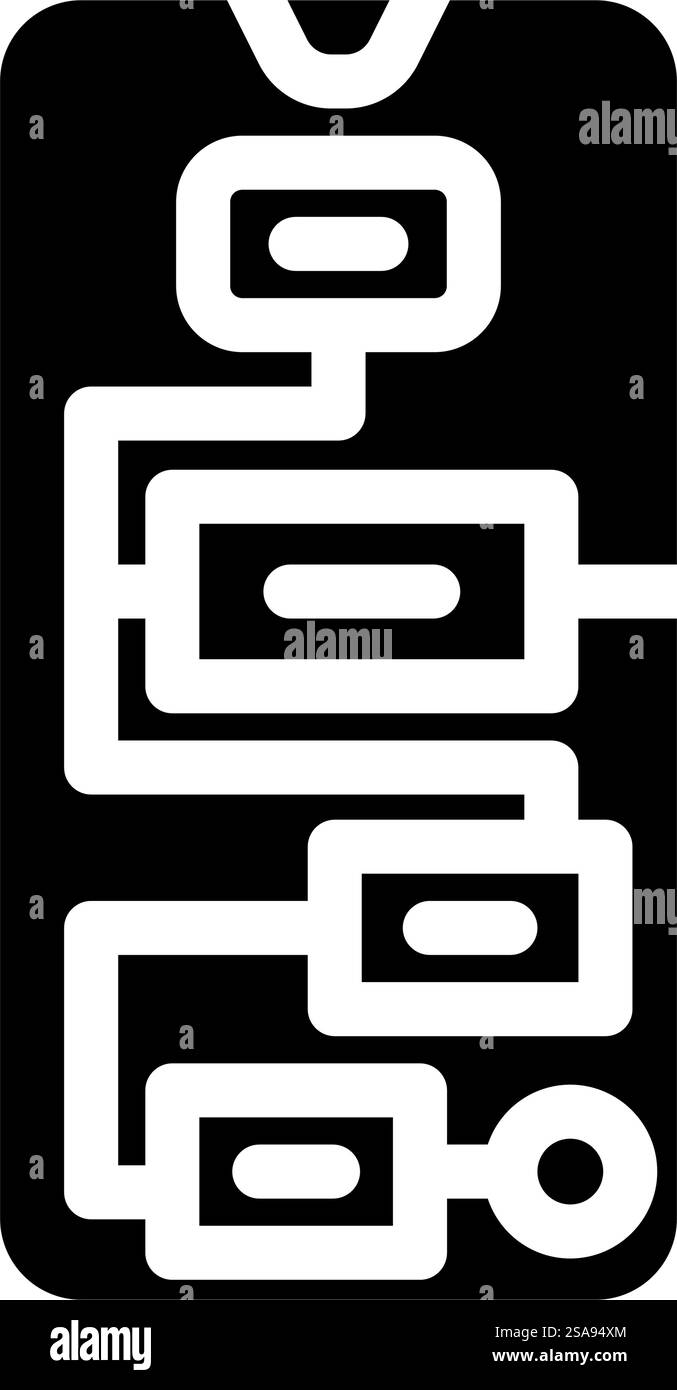 user flow ux ui design glyph icon vector. user flow ux ui design sign. isolated symbol ...
