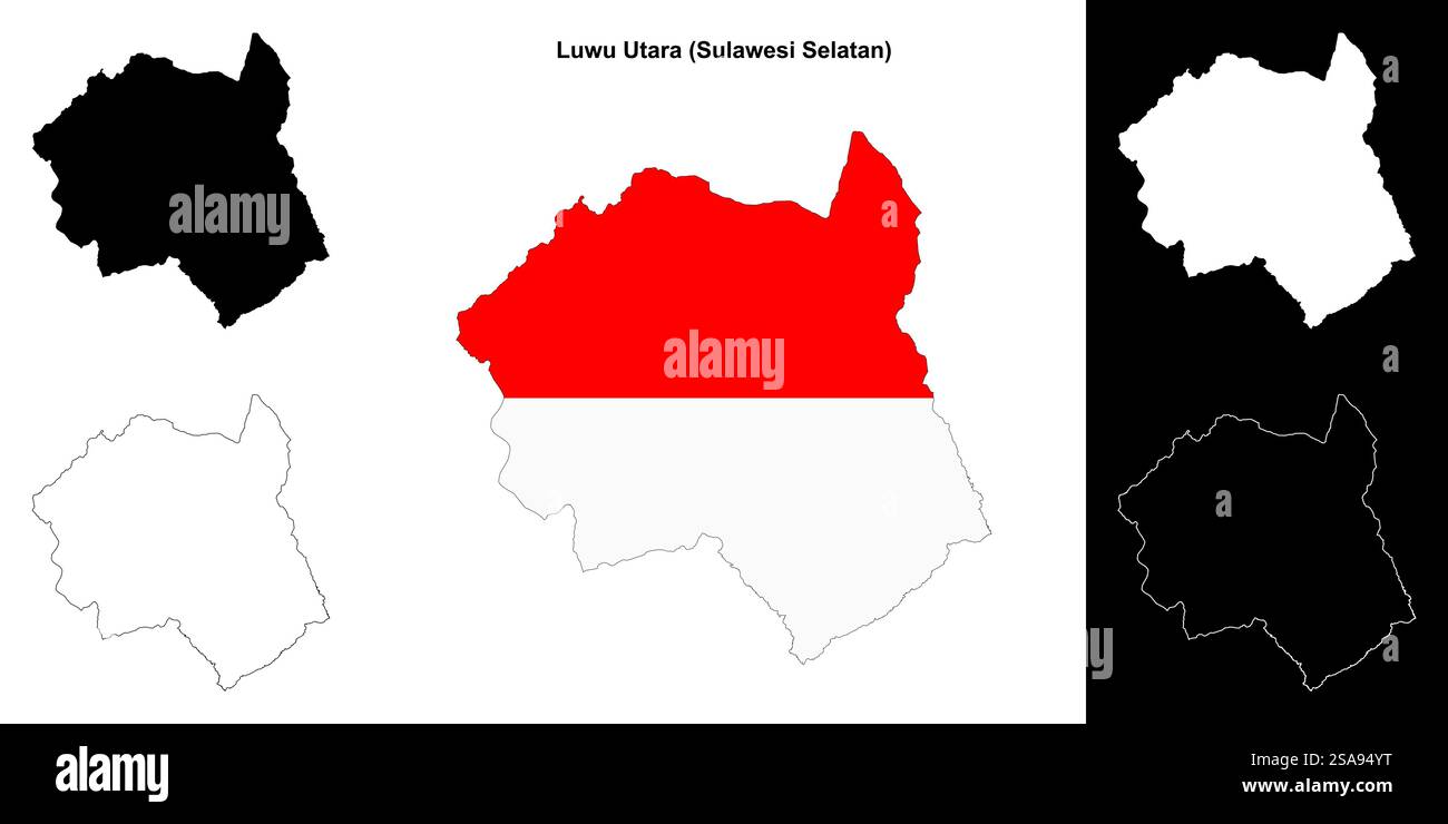 Luwu utara vector map hi-res stock photography and images - Alamy