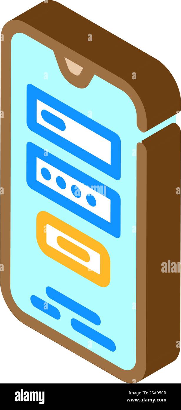 affordance ux ui design isometric icon vector. affordance ux ui design ...