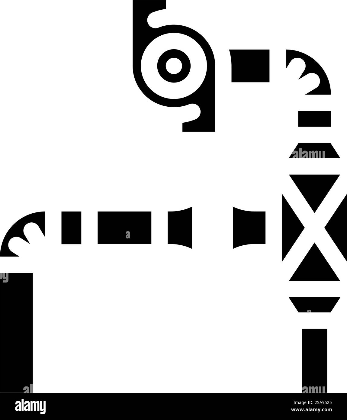 exhaust system ventilation glyph icon vector. exhaust system ...