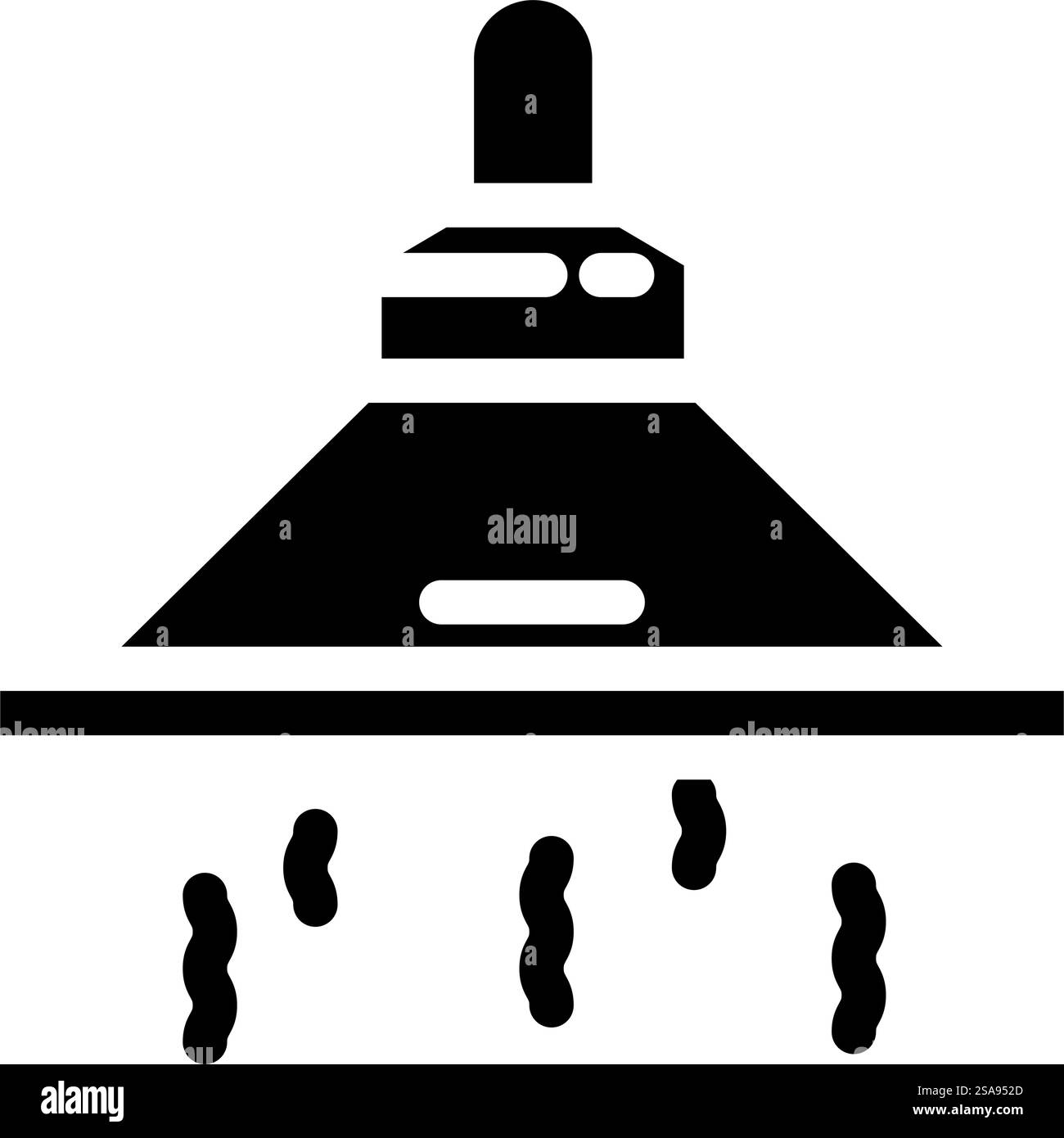 range hood restaurant equipment glyph icon vector. range hood ...