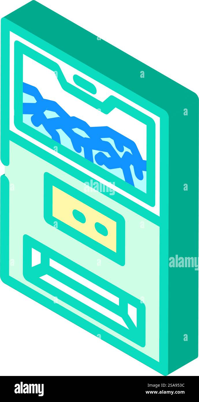 ice maker restaurant equipment isometric icon vector. ice maker ...