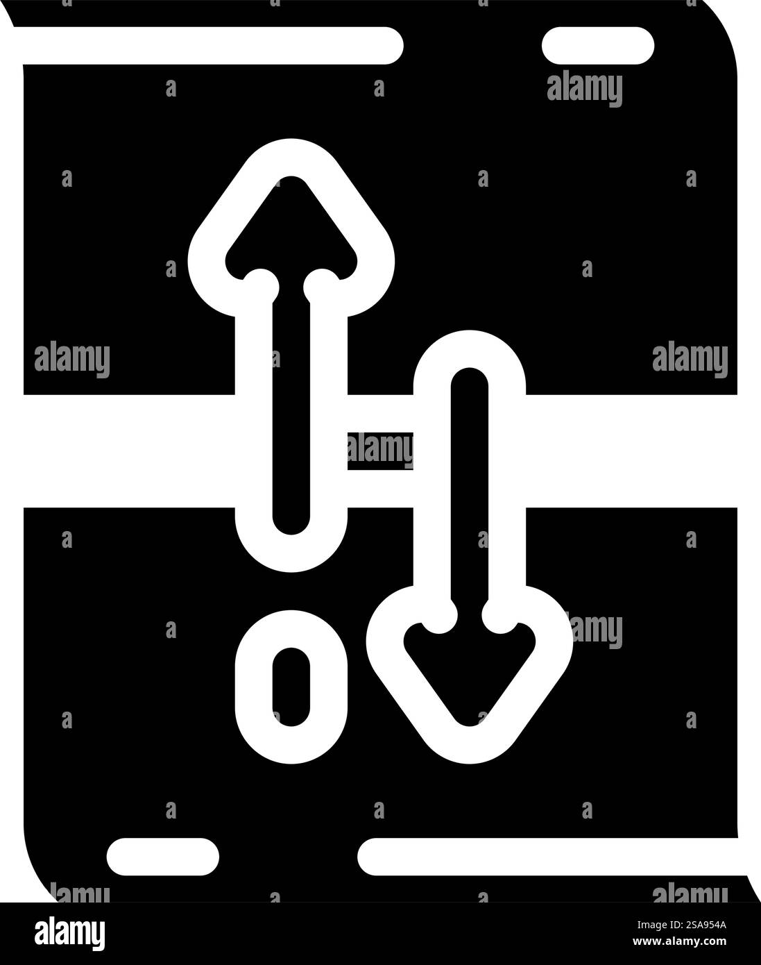 scroll hijacking ux ui design glyph icon vector. scroll hijacking ux ui design sign. isolated ...