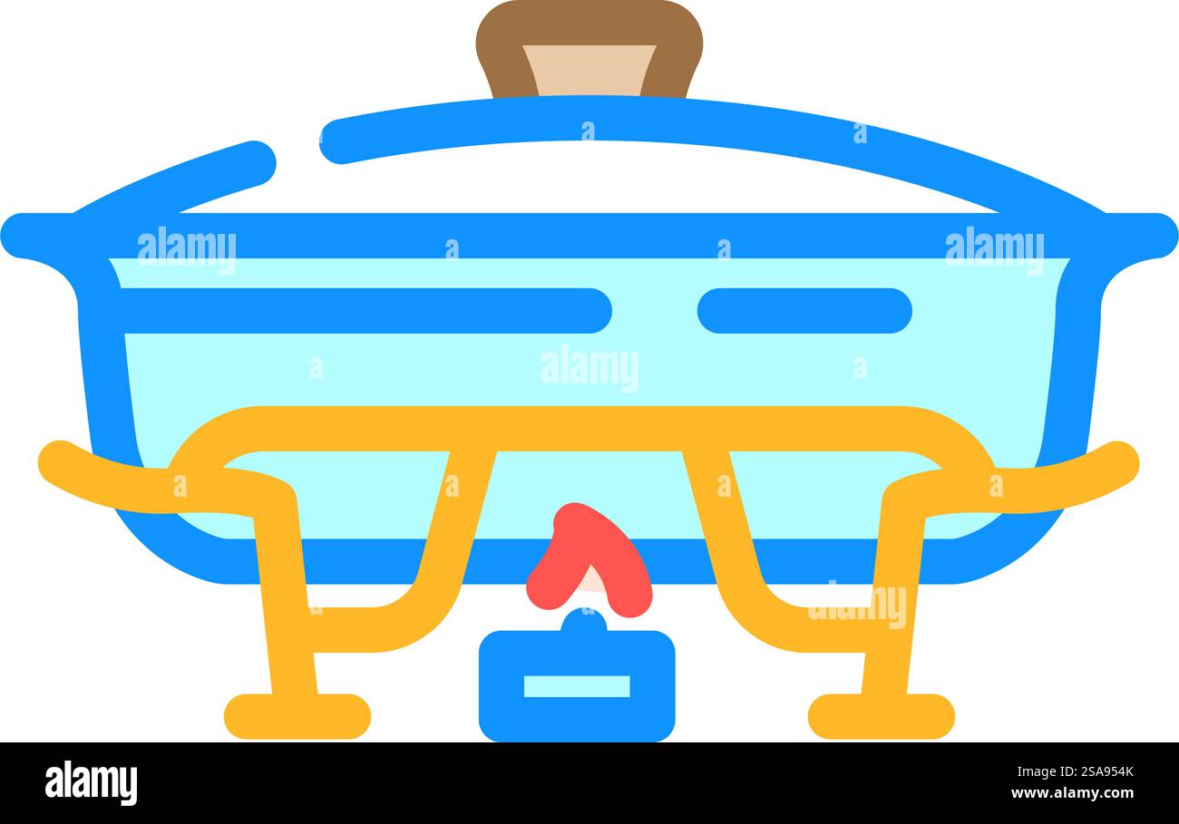 food warmer restaurant equipment color icon vector. food warmer ...