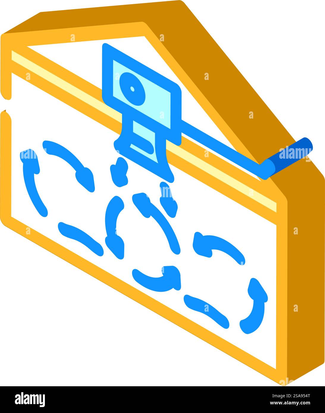 air circulation ventilation isometric icon vector. air circulation ...