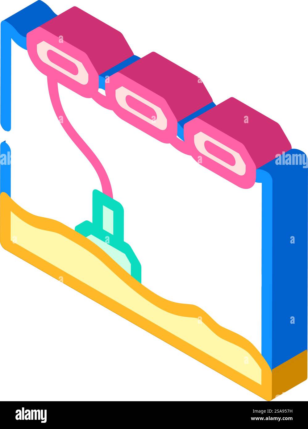 wave energy generation tidal isometric icon vector. wave energy ...