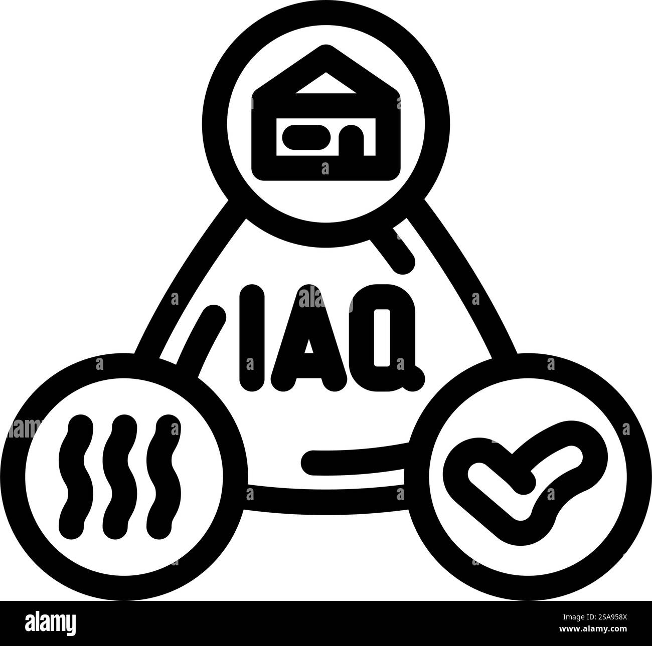 indoor air quality iaq line icon vector. indoor air quality iaq sign ...