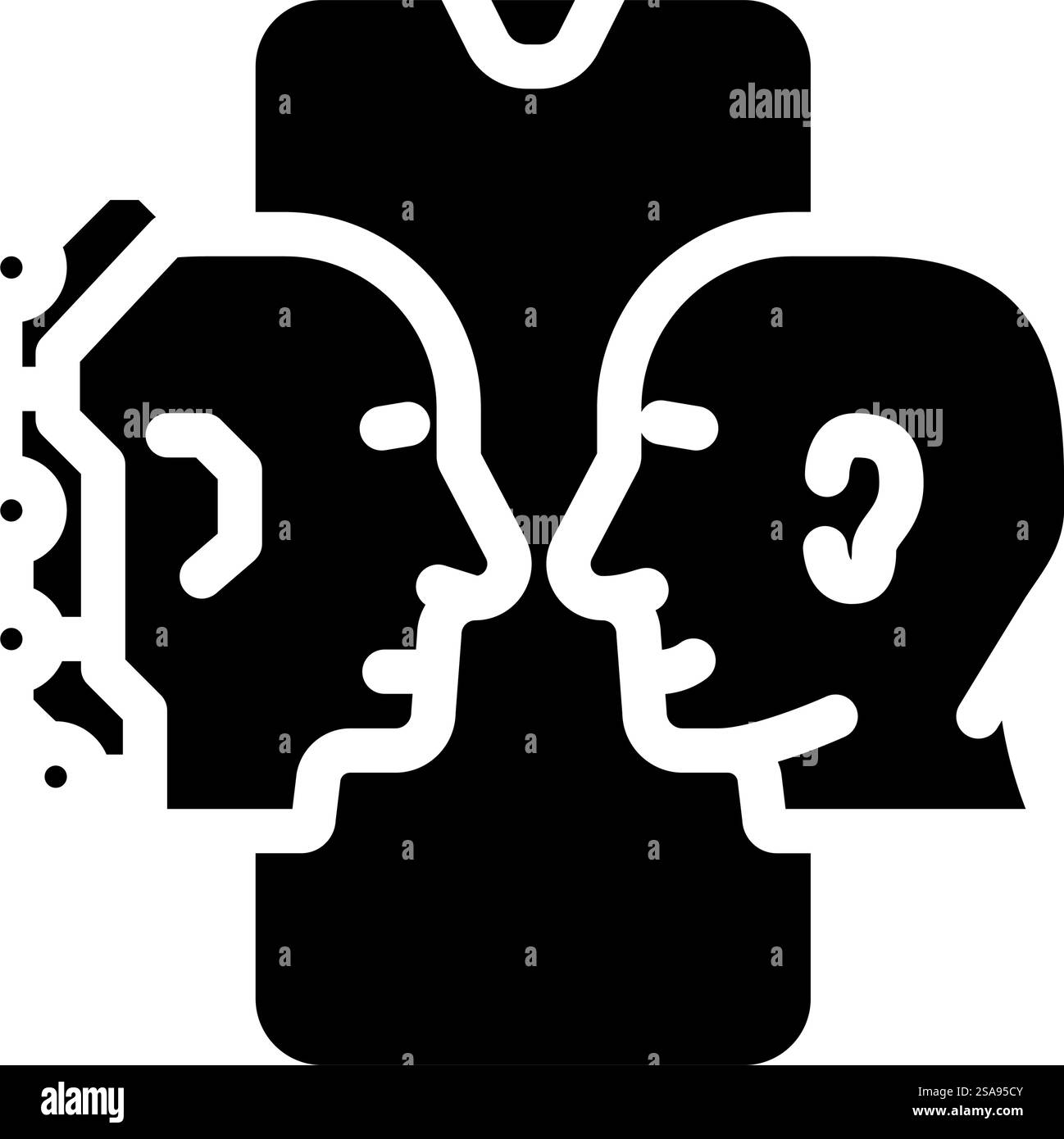 Human Computer Interaction Hci Glyph Icon Vector Human Computer Interaction Hci Sign Isolated