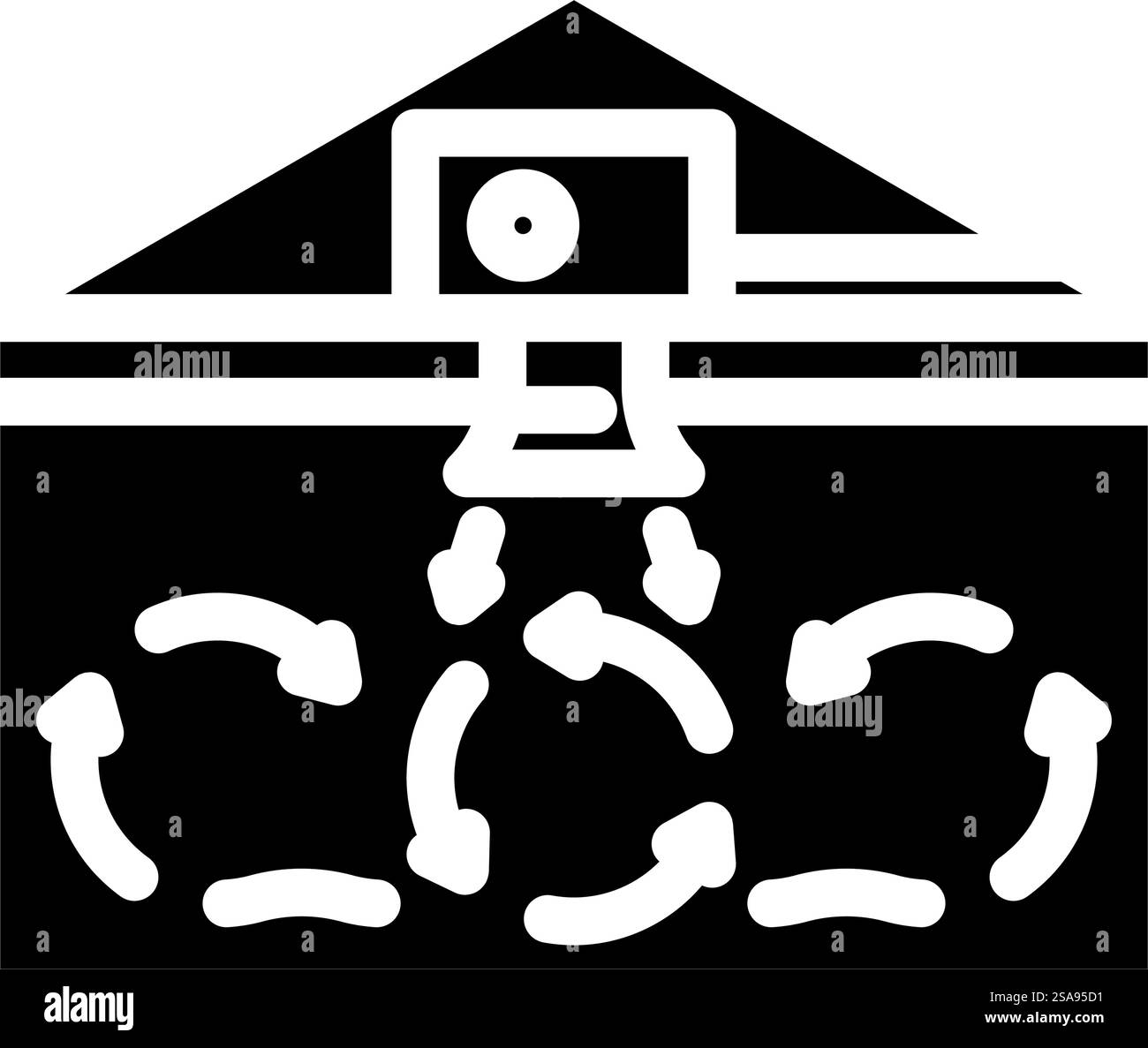 air circulation ventilation glyph icon vector. air circulation ...