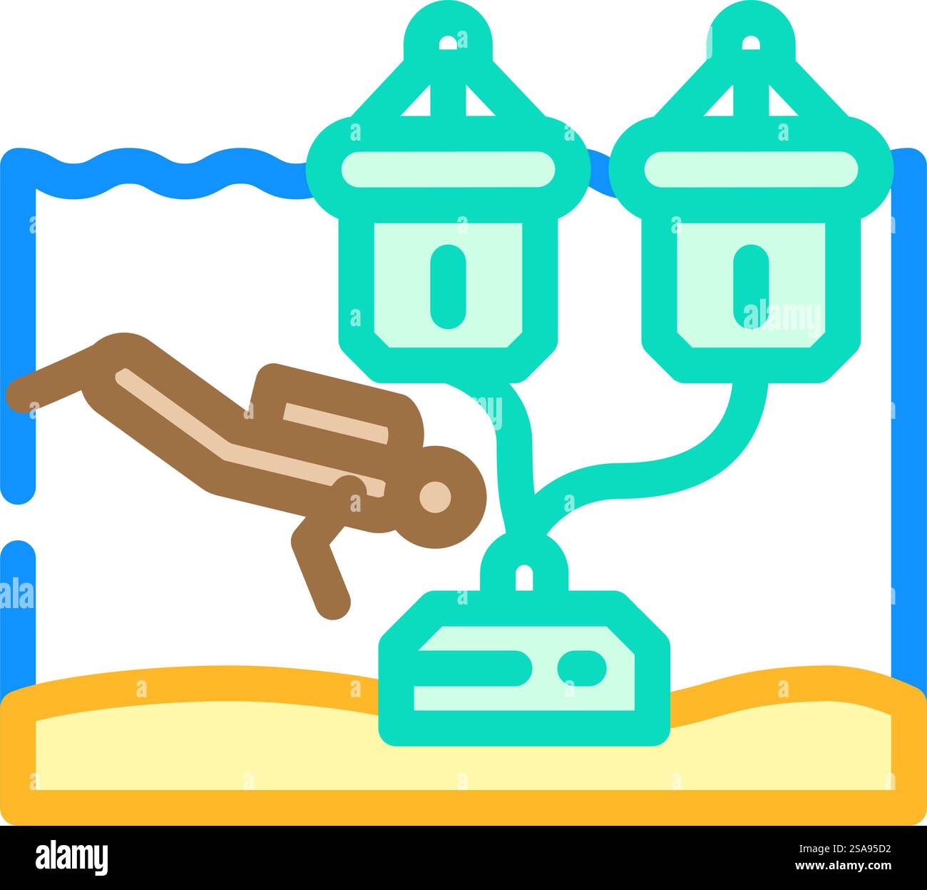 wave farm installation tidal color icon vector. wave farm installation ...