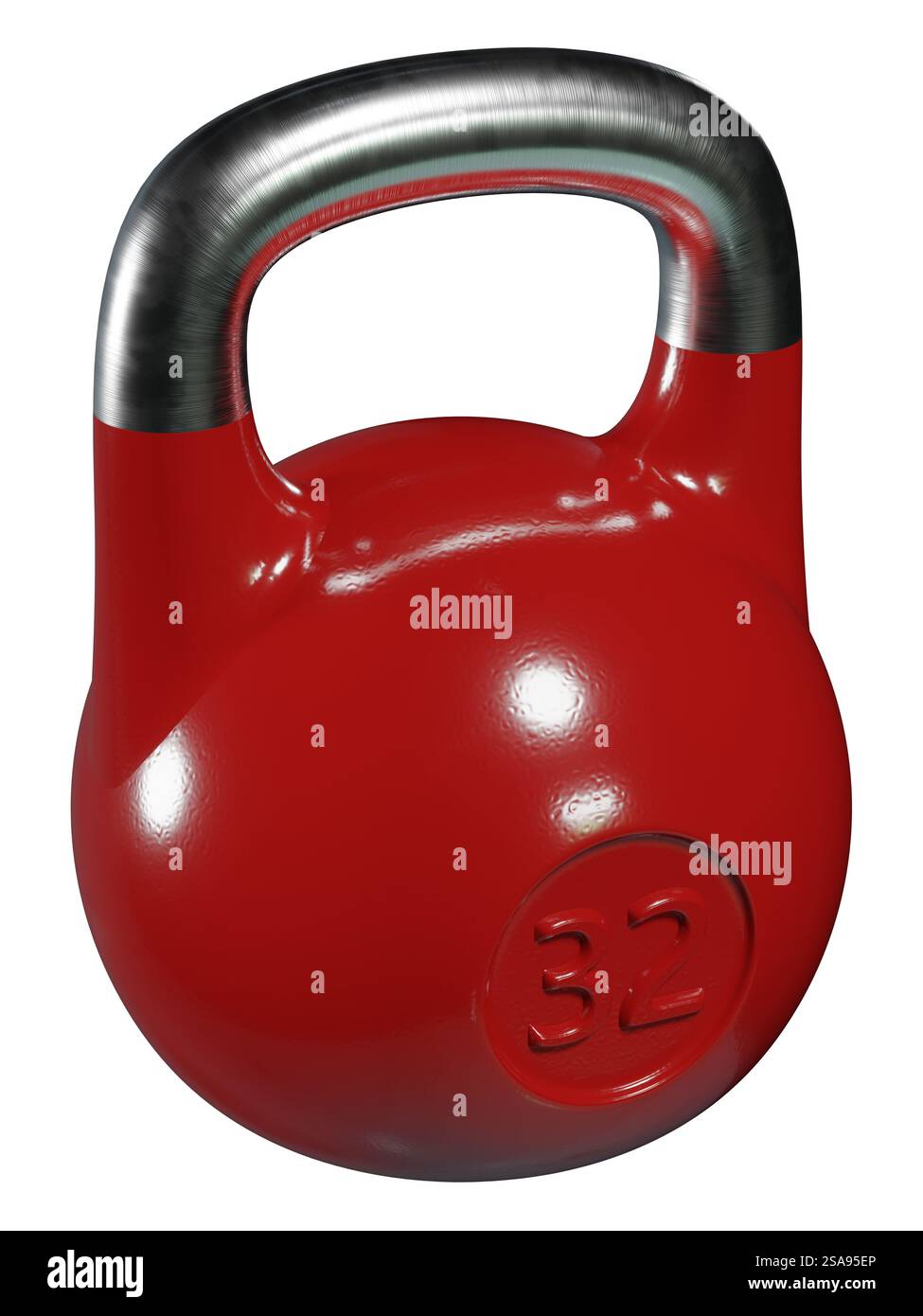 Olympic kettlebell, heavy cast iron powerlifting equipment with number ...