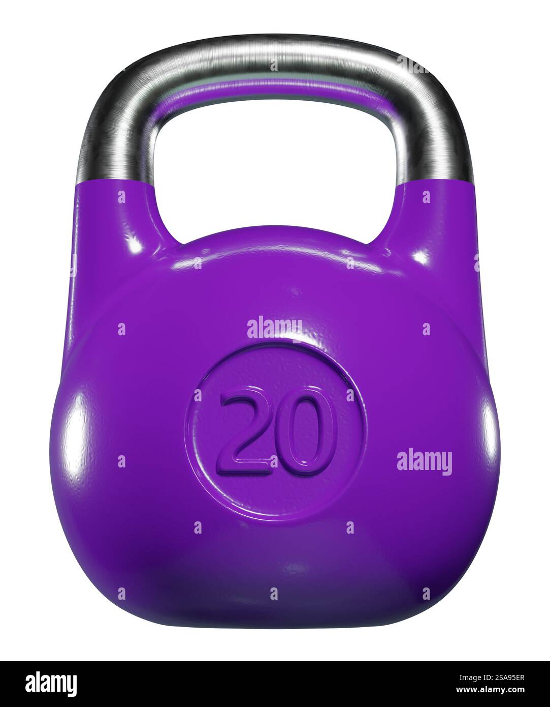 Olympic kettlebell, heavy cast iron powerlifting equipment with number ...