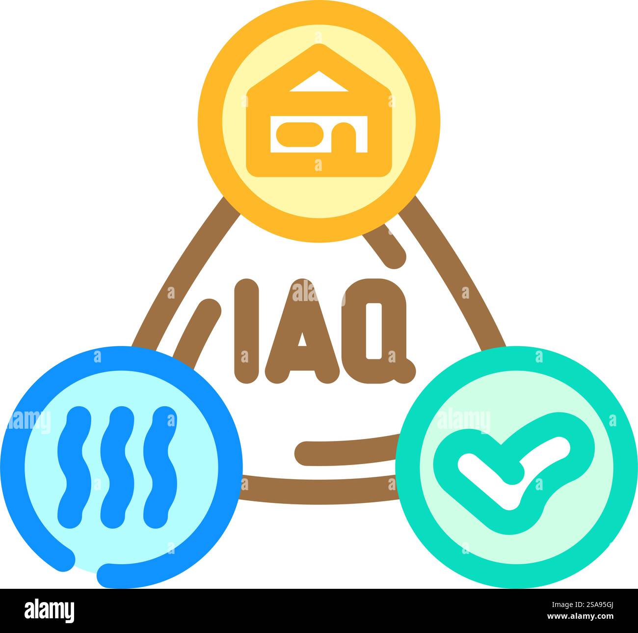 indoor air quality iaq color icon vector. indoor air quality iaq sign ...