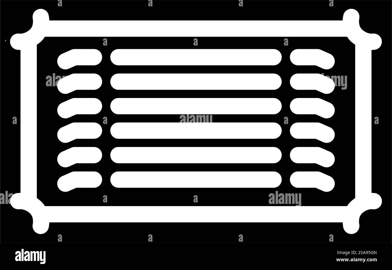 ventilation grille glyph icon vector. ventilation grille sign. isolated ...