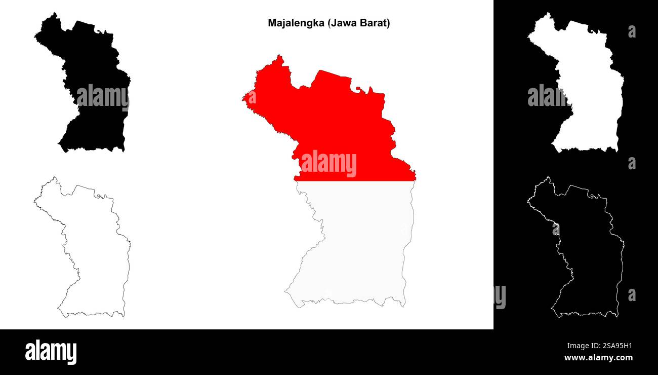 Majalengka blank outline map set Stock Vector Image & Art - Alamy