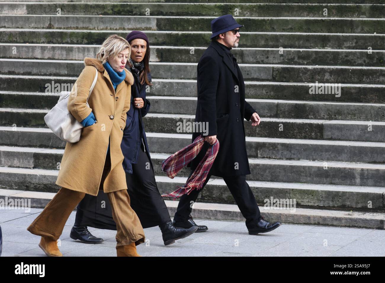 Paris, France. 29th Jan, 2025. Valeria Bruni-Tedeschi, Karine Silla and ...