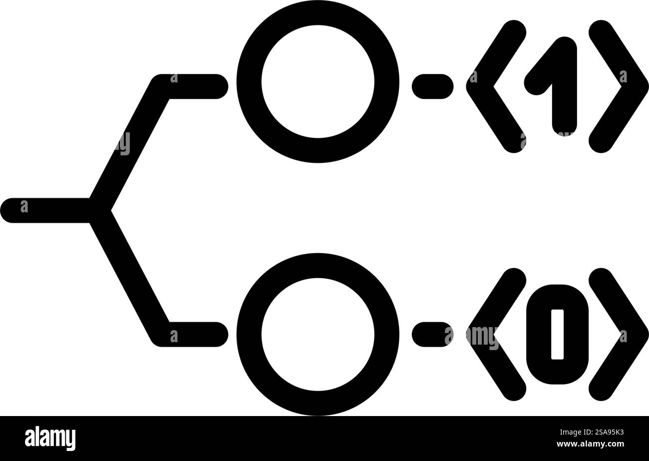 bit quantum technology line icon vector. bit quantum technology sign ...