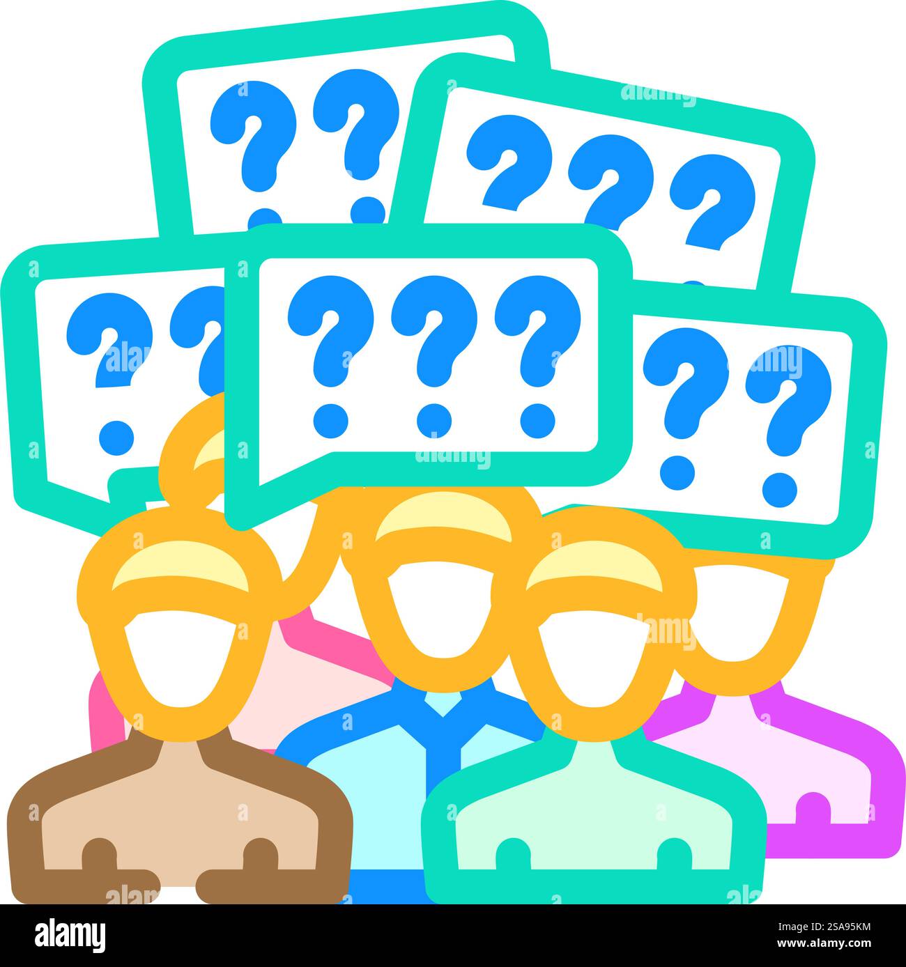 qa session color icon vector. qa session sign. isolated symbol ...