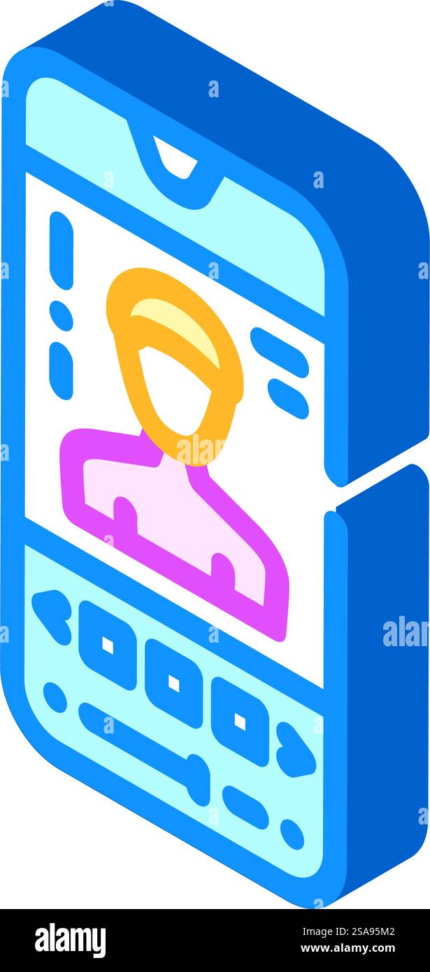 virtual photo booth isometric icon vector. virtual photo booth sign ...