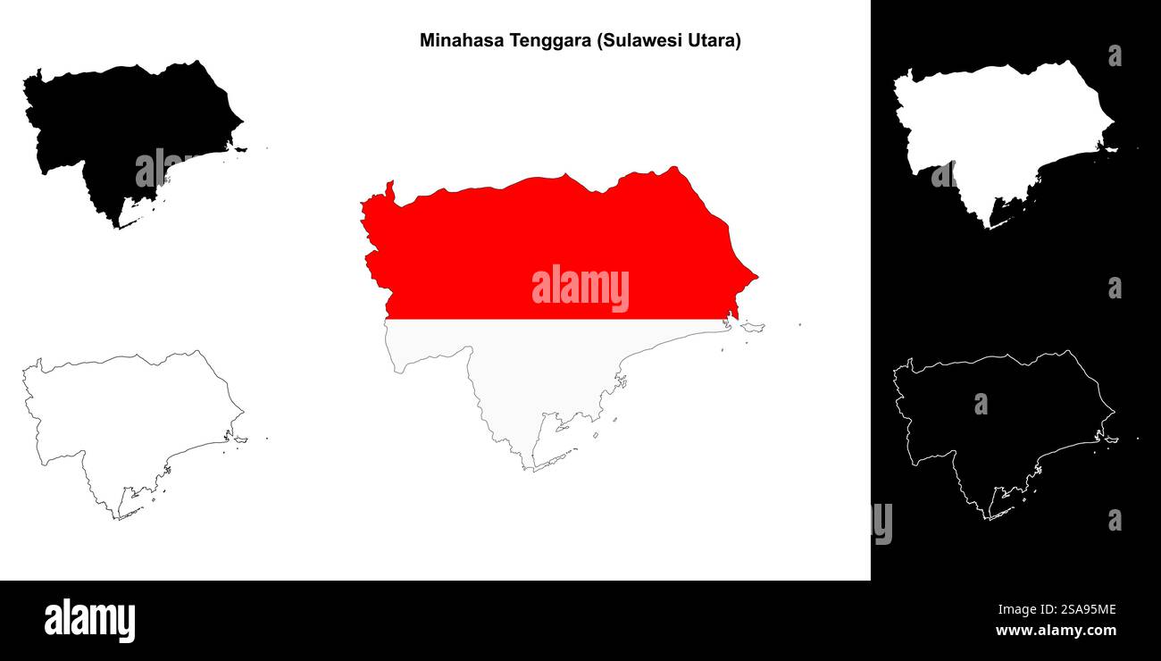 Minahasa tenggara outline map hi-res stock photography and images - Alamy