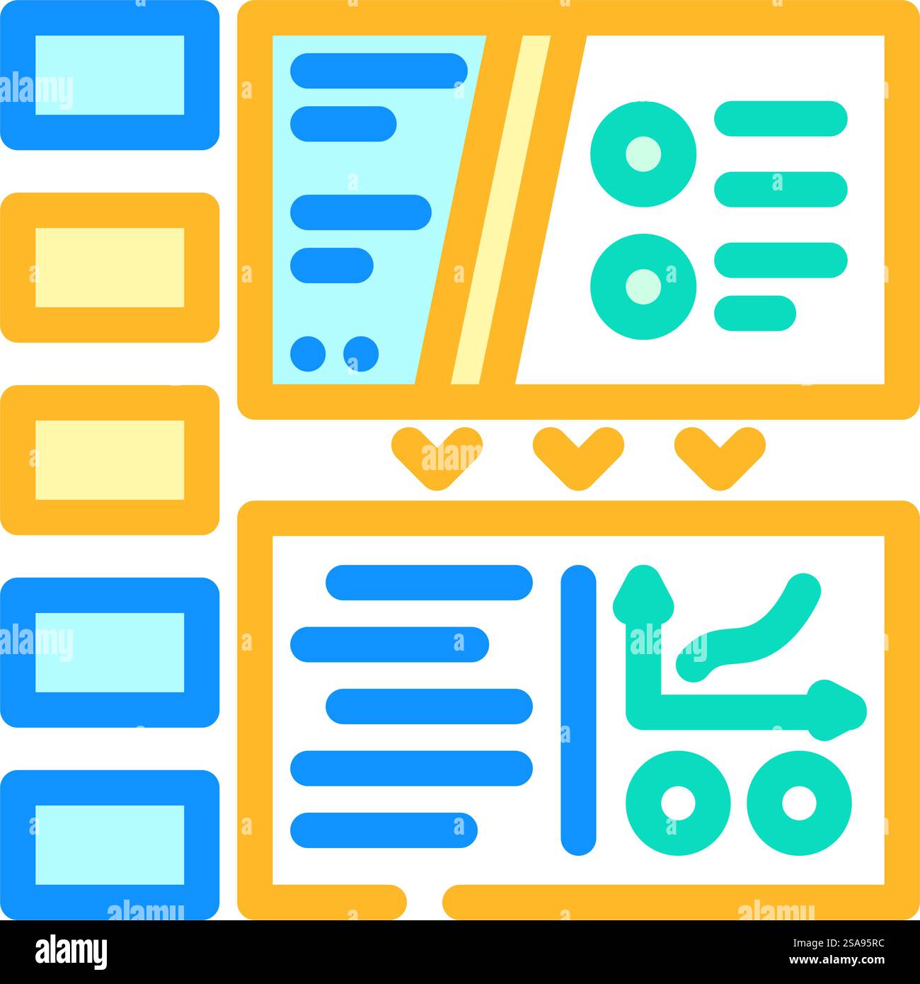 webinar presentation color icon vector. webinar presentation sign ...